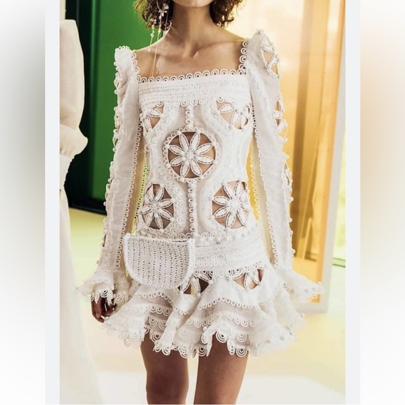 Zimmermann | Dresses | Zimmermann Whitewave Doily Ruffle Skirt | Poshmark